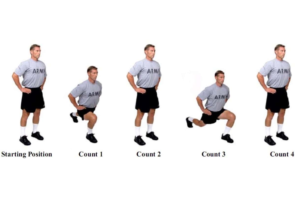 Rear Lunge Exercise Workout (Dumbbell) 2023